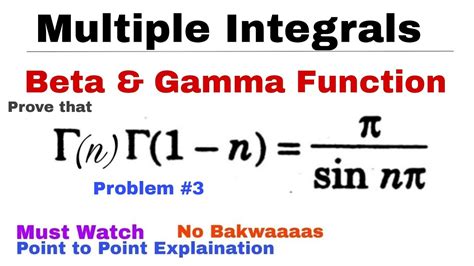 23. Beta and Gamma Function | Problem 3 | Important Problem - YouTube