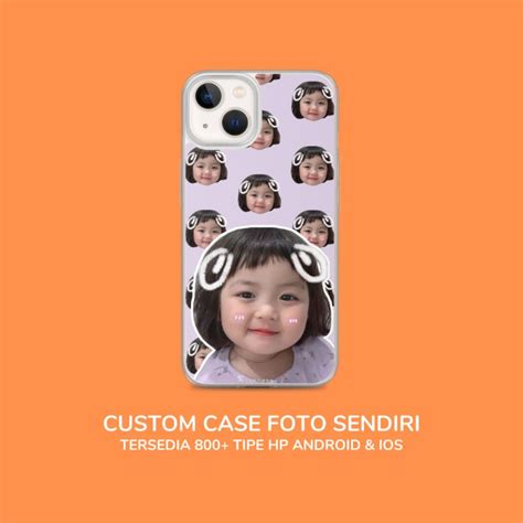 Jual Custom Case Desain Face Grid Foto Sendiri Cute Dan Lucu Untuk All Type Hp Bahan Softcase