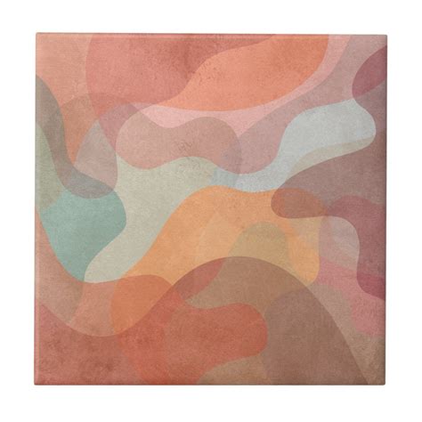 abstract overlapping pastel blobs background ceramic tile zazzle