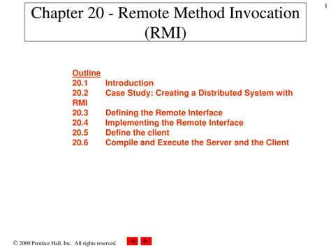 Ppt Chapter 20 Remote Method Invocation Rmi Powerpoint Presentation Id4336184