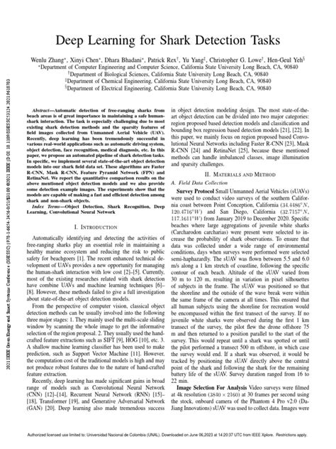 Deep Learning For Shark Detection Tasks Pdf Deep Learning Machine Learning