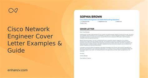 Professional Cisco Network Engineer Cover Letter Examples And Template For 2025 Enhancv