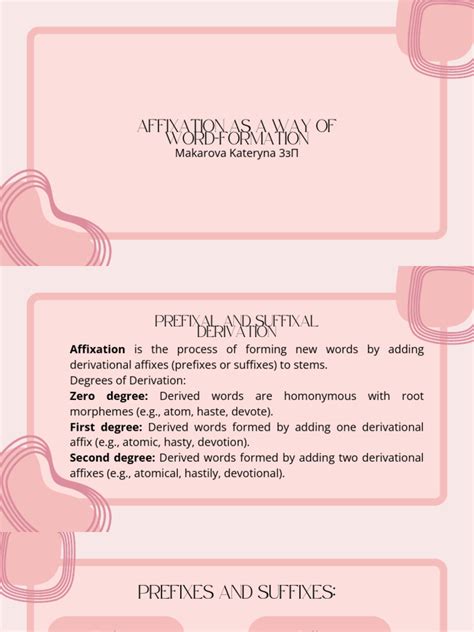 Affixation As A Way Of Word Formation Pdf Word Morphology
