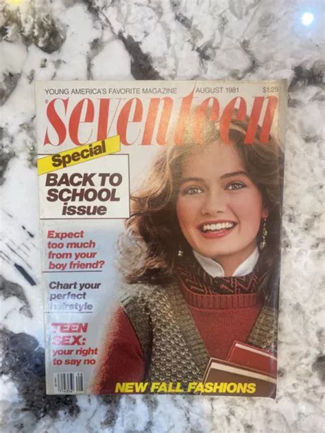 Vtg Seventeen Magazine August 1981 Special Back To School Issue £4811