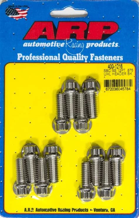 Arp Header Bolt Kit 12pt 38 X 875 Uhl 12 400 1216