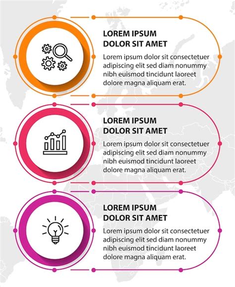 Шаблон дизайна инфографической диаграммы с тремя шагами Бесплатный вектор