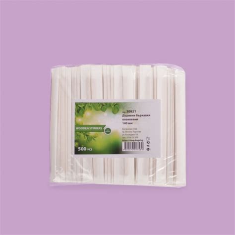 Дървени бъркалки 140мм опаковани 500 Доставка БГ