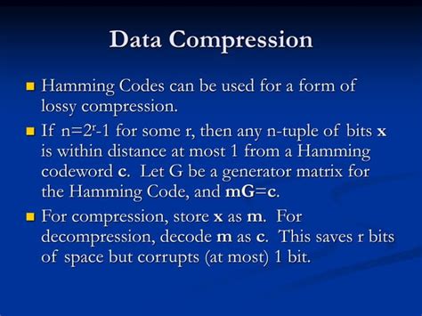 Hamming Codes Ppt Programming Languages Computing