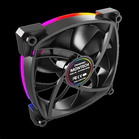 Montech RX Pwm Argb Cabinet Fan Single Pack Black
