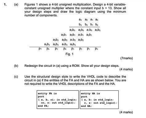 solved 1 a figures 1 shows a 4 bit unsigned