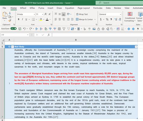 Get The Excel Cell Values With Formatting For Mail Power Platform