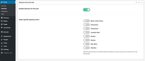 Getting Started Glossary For Wordpress By Codeat Documentation