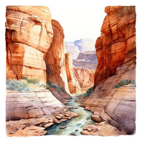 Canyon Clipart Landscape 10 High Quality  Scrapbooking Card