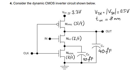 4 Consider The Dynamic Cmos Inverter Circuit Shown
