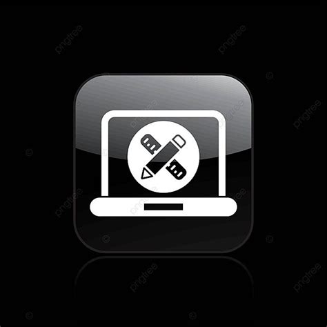 Vector Illustration Of Single Computer Design Icon Dimensions Vector