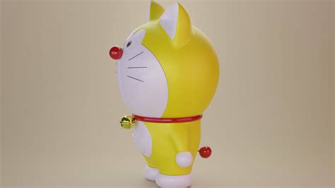 Doraemon Yellow Cat 3d Model By Clickdamn