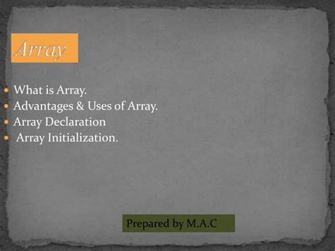 Array Ppt