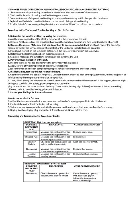 Diagnose Faults Of Electronically Diagnose Faults Of Electronically Controlled Domestic