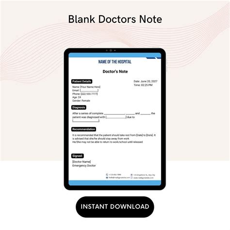 Blank Doctors Note Template Printable In Pdf And Word