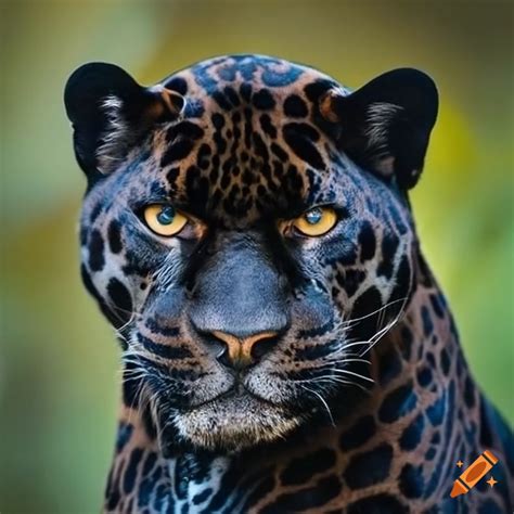 Black Jaguar Eye Color Poster A Black Panther With Piercing Green Eyes