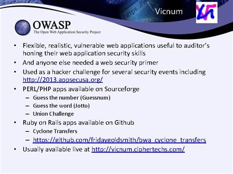 owasp broken web application project bad web apps
