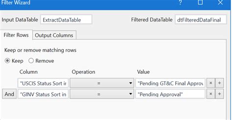 filter wizard column name activities uipath community forum