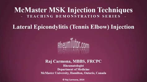 Tennis Elbow Injection