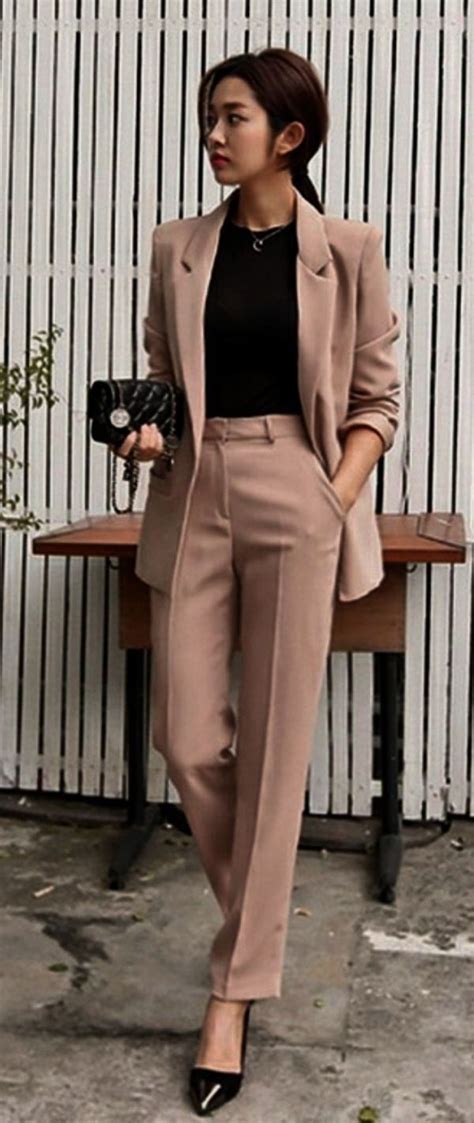 Brown Formal Female Suit Business Attire Women Professional Work
