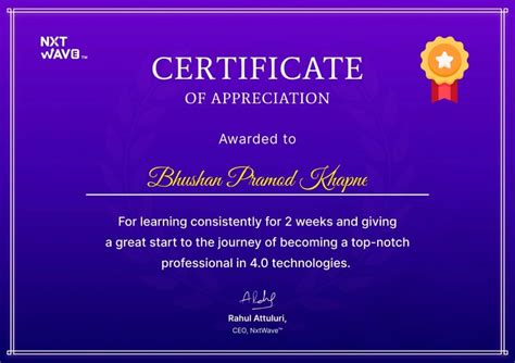 Bhushan Khapne On Linkedin Exited To Share Certificate Of Appreciation Learning Consistently For