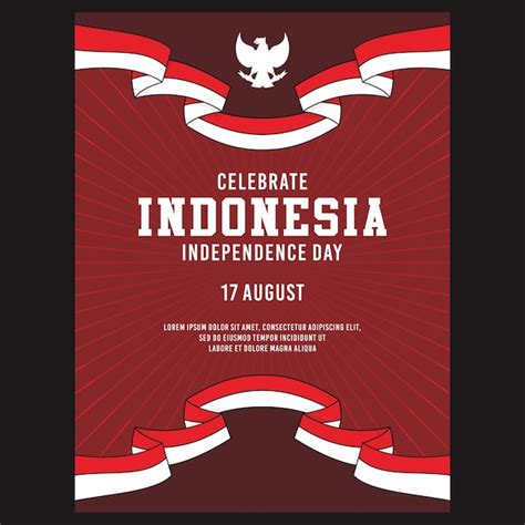 Premium Vector Celebrate Indonesia Independence Day Poster Design