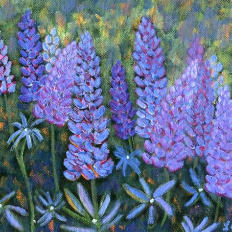 Lupine Watercolor Etsy