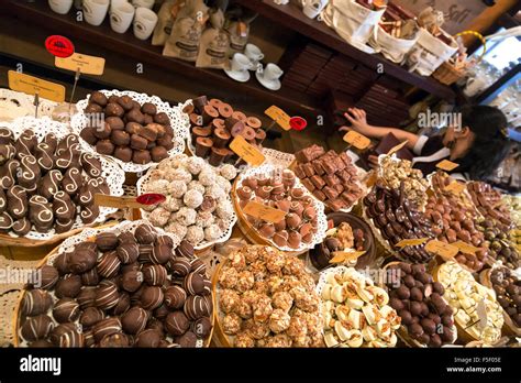 Lviv, Ukraine, the Lviv chocolate factory in the wul Serbska in the old ...