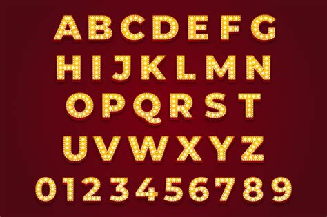 사실적인 브로드웨이 글꼴 무료 벡터