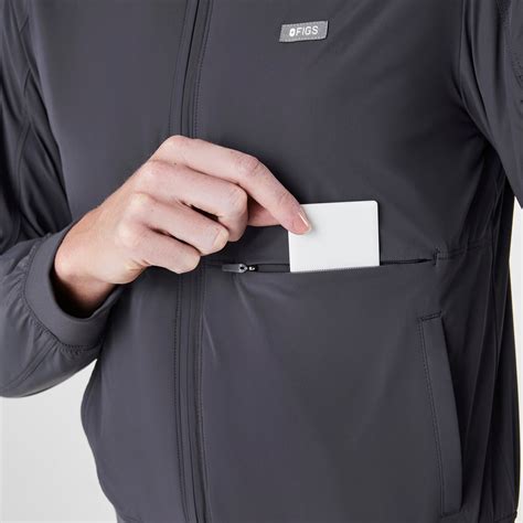 Womens On Shift Float Bomber Jacket™ Charcoal · Figs