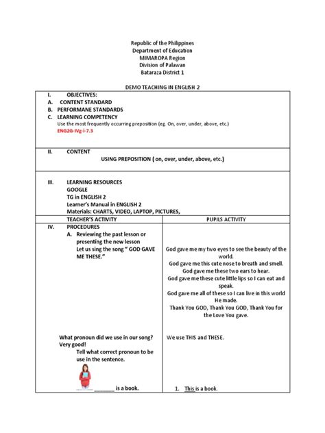 Use The Most Frequently Occurring Preposition Eg On Over Under Above Etc Pdf Word