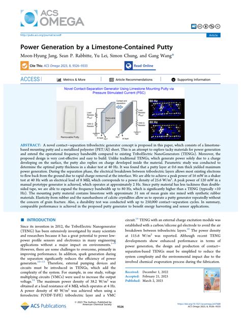 Pdf Power Generation By A Limestone Contained Putty