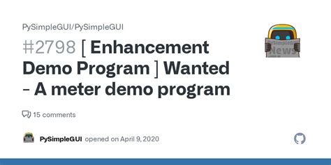 Enhancement Demo Program Wanted A Meter Demo Program Issue PySimpleGUI