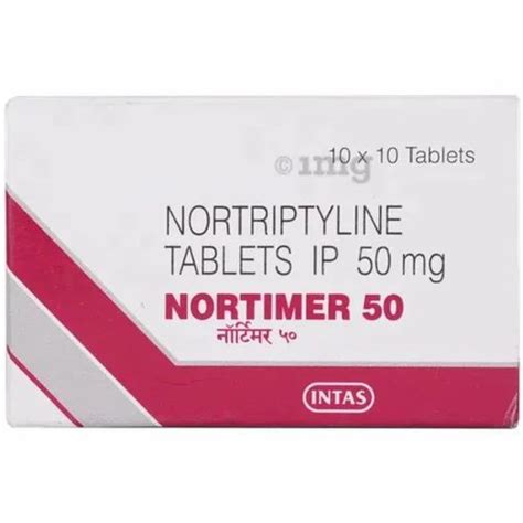 Nortimer 50 Mg Tablet Nortriptyline 50 Mg Tablet At ₹ 766box