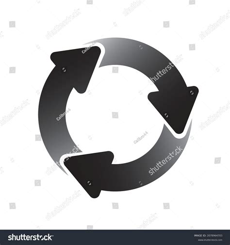 Flat Icon Of Cyclic Rotation Recycling Royalty Free Stock Vector