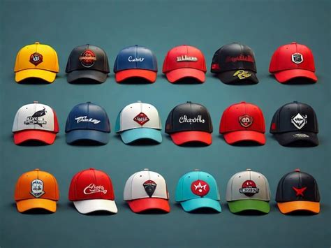 Premium Photo Editable Caps Collection Template Design