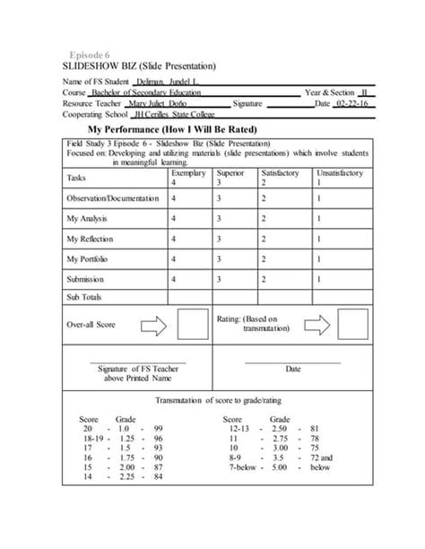 Field Study 3 Episode 6 Docx