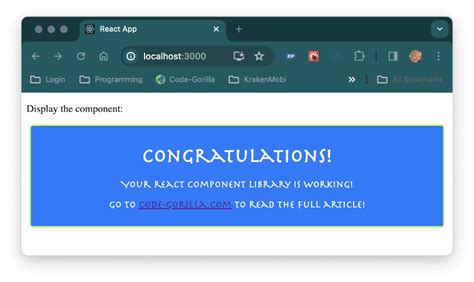 Code Gorilla Create A React Library Accessible From Git Repository