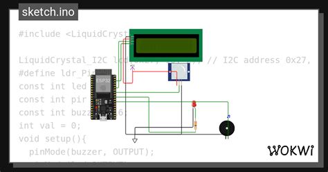 ตรวจจับการเคลื่อนไหว พร้อมส่งเสียงเเจ้งเตือน Wokwi Esp32 Stm32