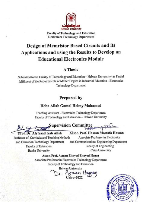pdf design of memristor based circuits and applications and using the