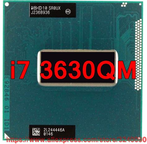 인텔 코어 i7 3630qm SR0UX CPU, 6M 캐시, 2.4GHz 3.4GHz, 쿼드 코어, i7 3630qm 노트북 ...