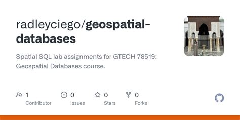 Github Radleyciegogeospatial Databases Spatial Sql Lab Assignments