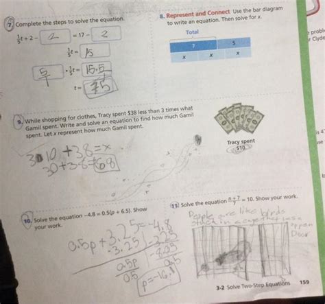 Solved 7 Complete The Steps To Solve The Equation