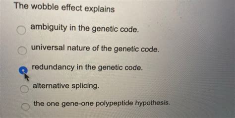 Solved The Wobble Effect Explains Ambiguity In The Genetic