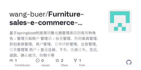 github wang buer furniture sales e commerce management system based