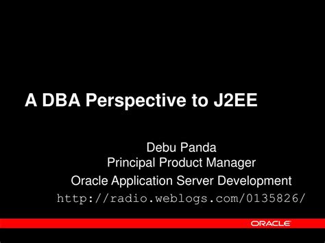 PPT A DBA Perspective To J2EE PowerPoint Presentation Free Download ID 895818